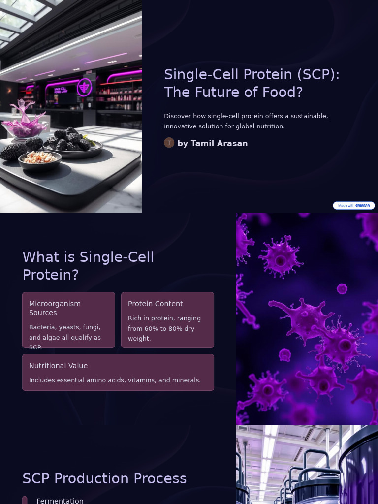 Single-Cell-Protein-SCP-The-Future-of-Food | PDF | Foods | Proteins