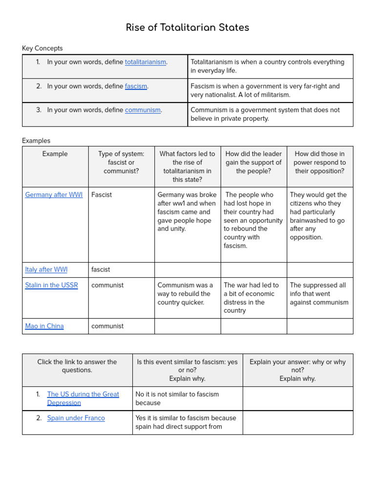 Rise of Totalitarian States | PDF | Totalitarianism | Fascism