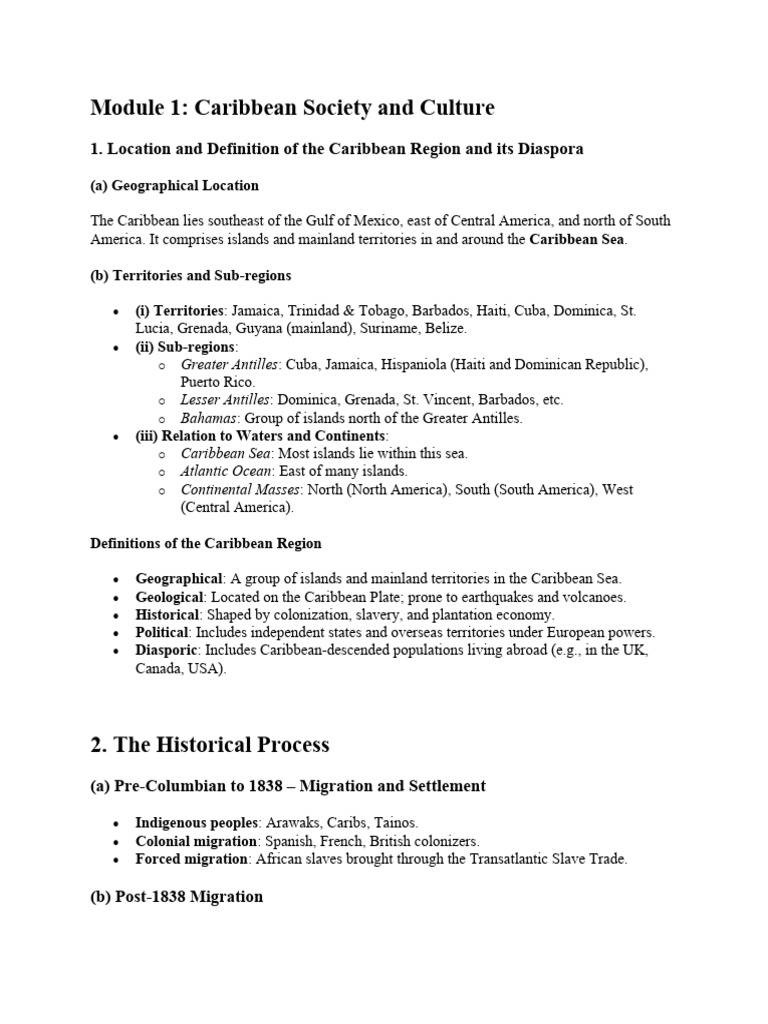 Caribbean Studies Syllabus 2.0 | PDF | Globalization | Caribbean