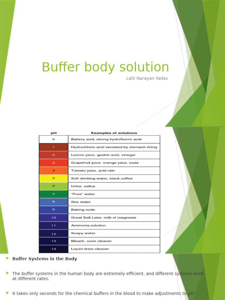 Buffer Body Solution | PDF | Buffer Solution | Kidney