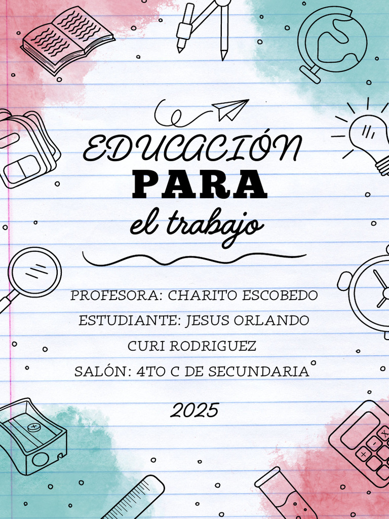 Documento A4 Portada Carátula de Propuesta Creativa Doodle Acuarela ...