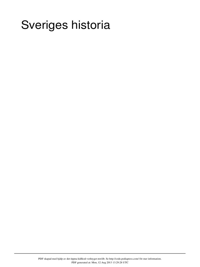Sveriges Historia | PDF
