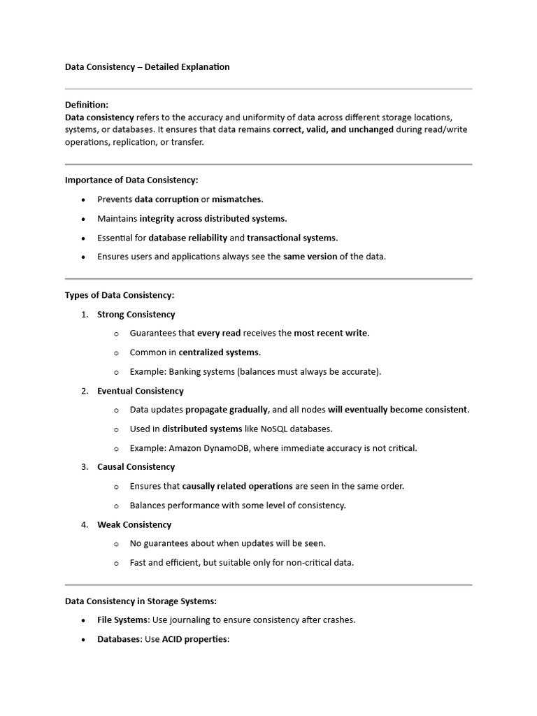 Data Consistency | PDF