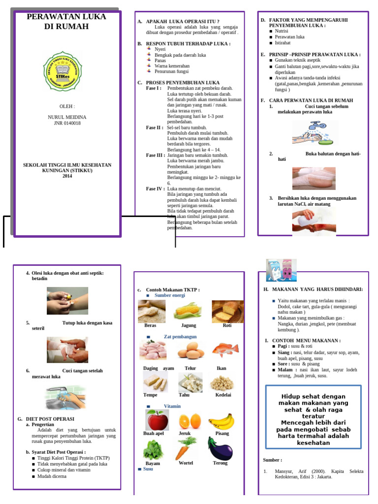 LEAFLET Perawatan Luka Post Operasi | PDF