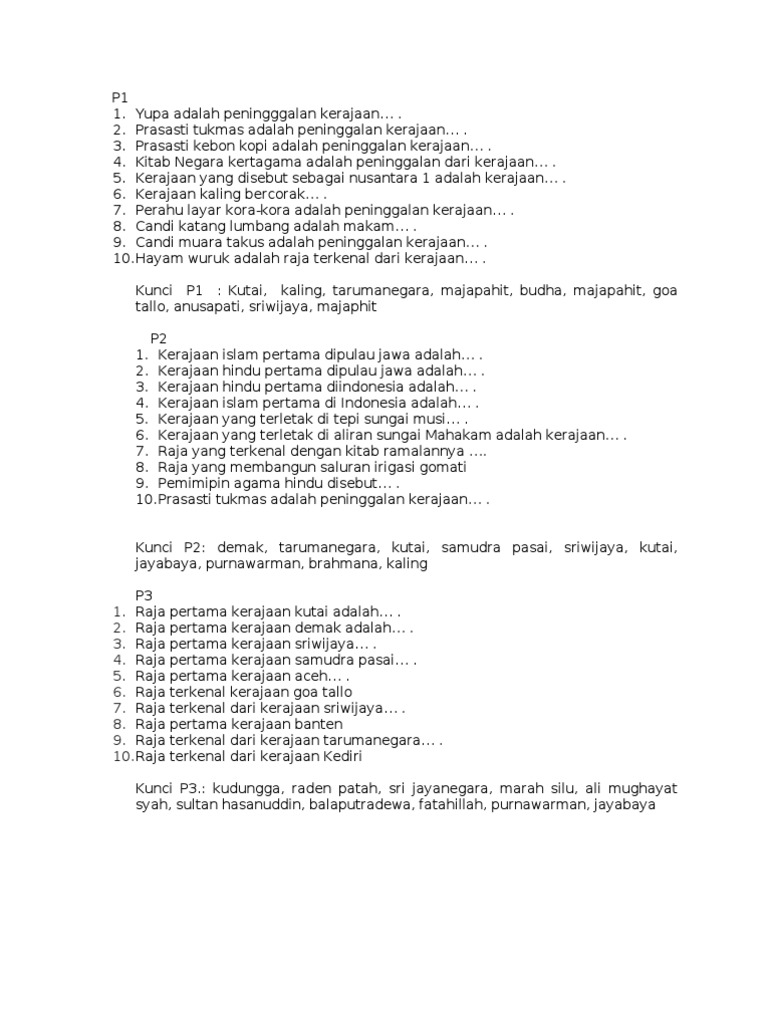 Kuis Ips | PDF | Perjalanan | Sejarah