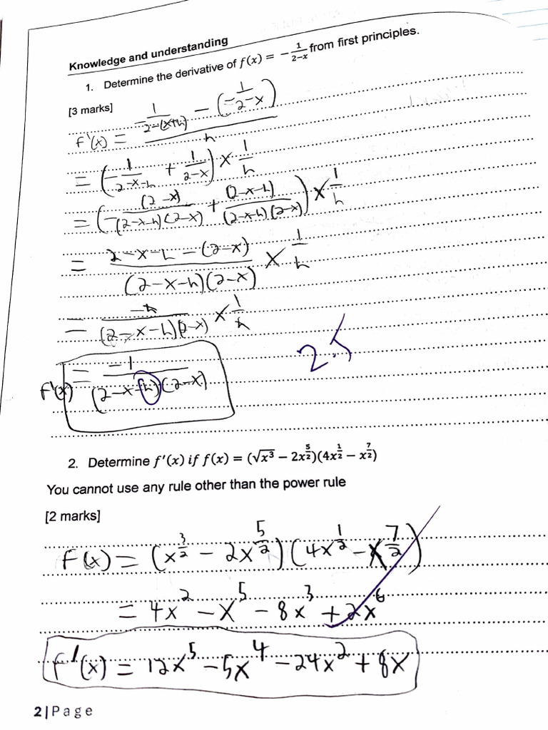 Unit 2 Calc Test | PDF