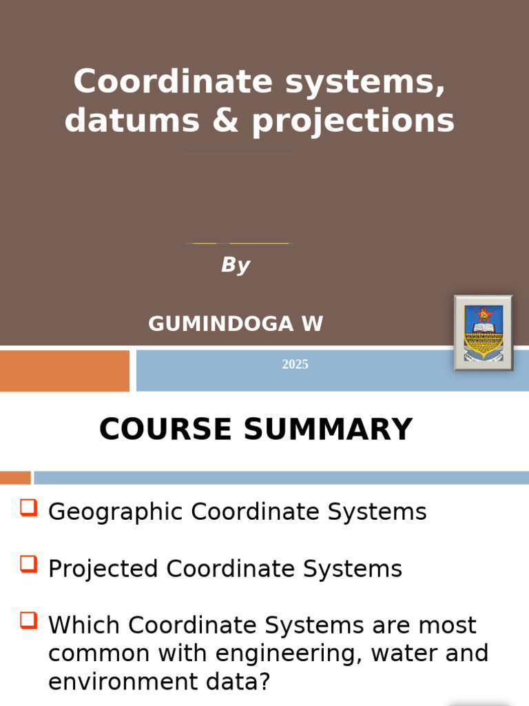 4 - Coordinates - Datums and Projections | PDF | Latitude | Geography