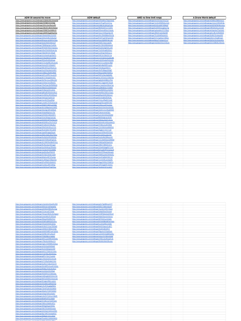 Geoguessr Challenge Links - XLSX - Sheet1 | PDF