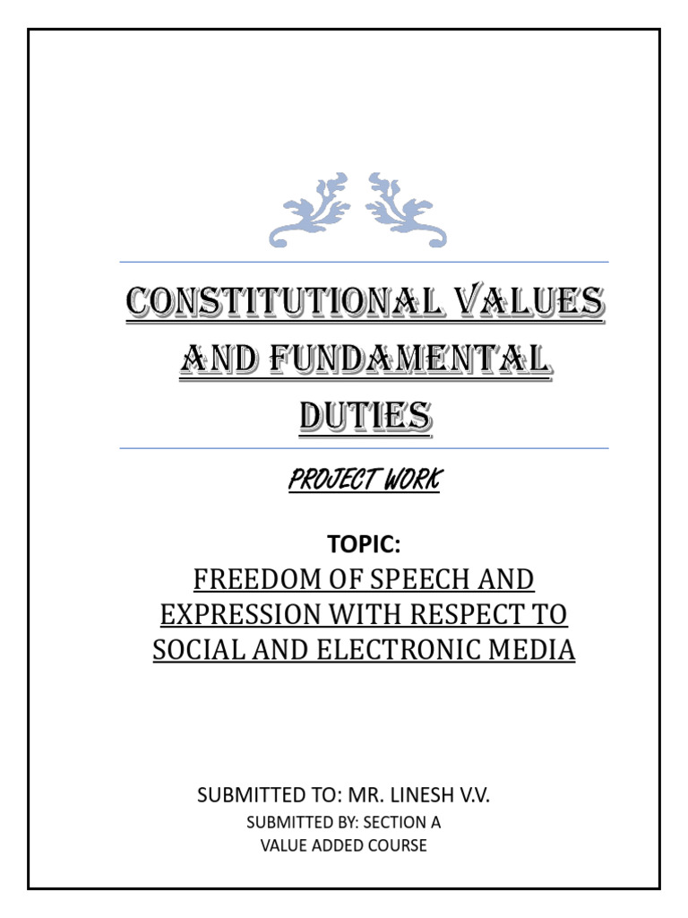 Freedom of Speech and Expression | PDF | Freedom Of Speech | Social Media