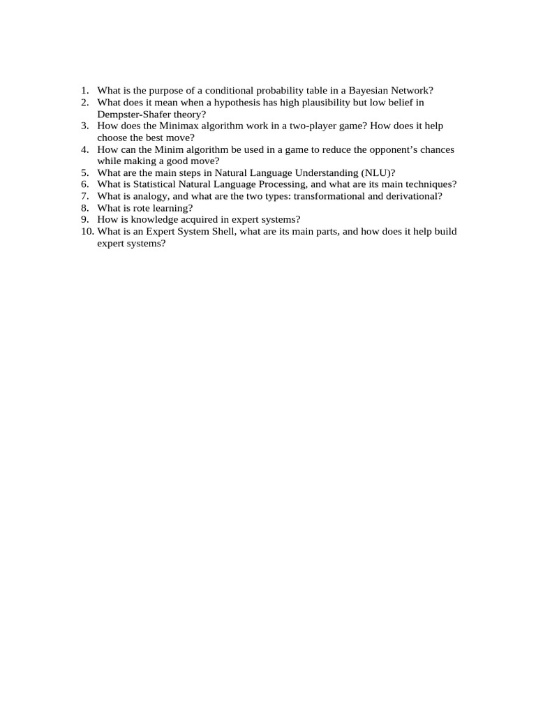 Ai Imp Question | PDF