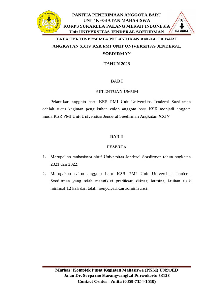 TATA TERTIB PESERTA PAB 2023 Remake | PDF