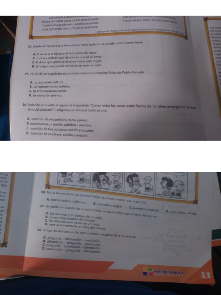 Preguntas ICFES Español | PDF