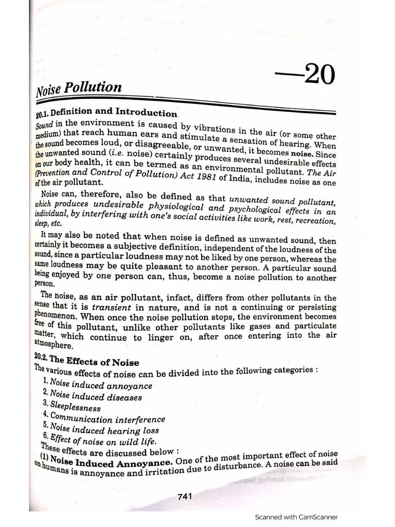 Noise Pollution Book | PDF