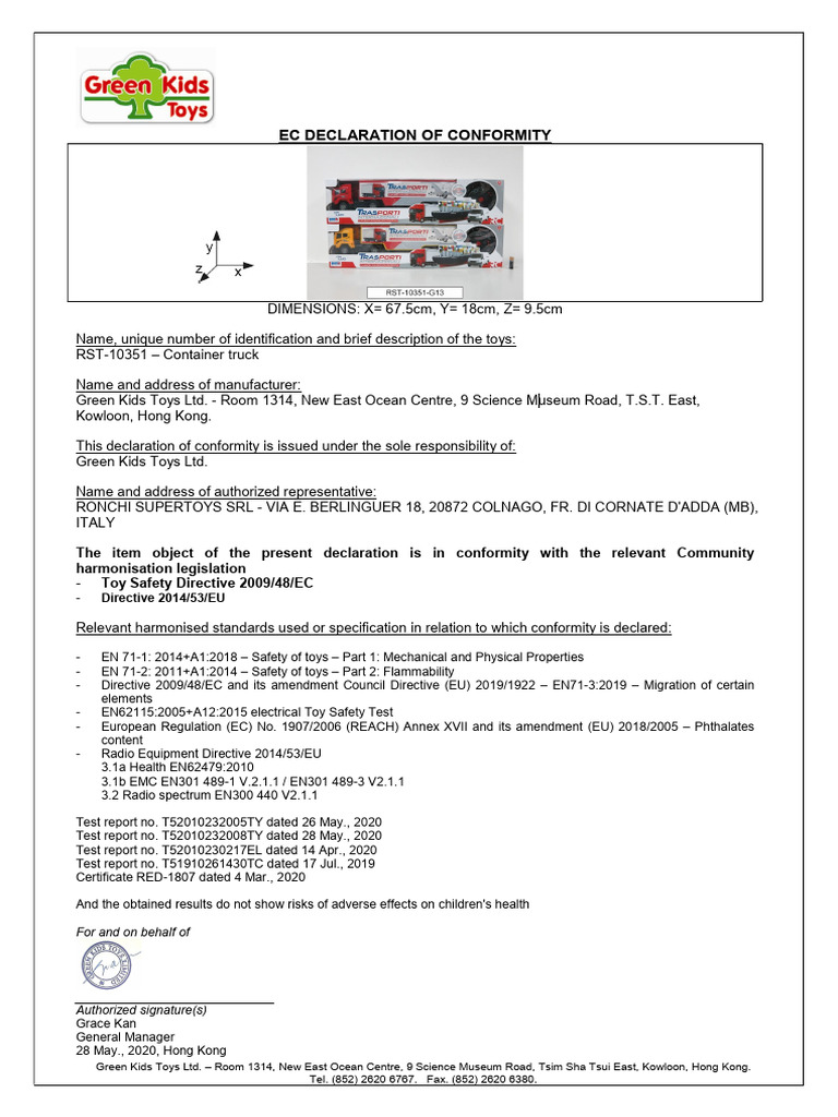 RST 10351 EC Declaration | PDF