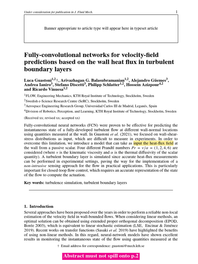 Fully-Convolutional Networks For Velocity-Field | PDF | Boundary Layer | Dynamics (Mechanics)