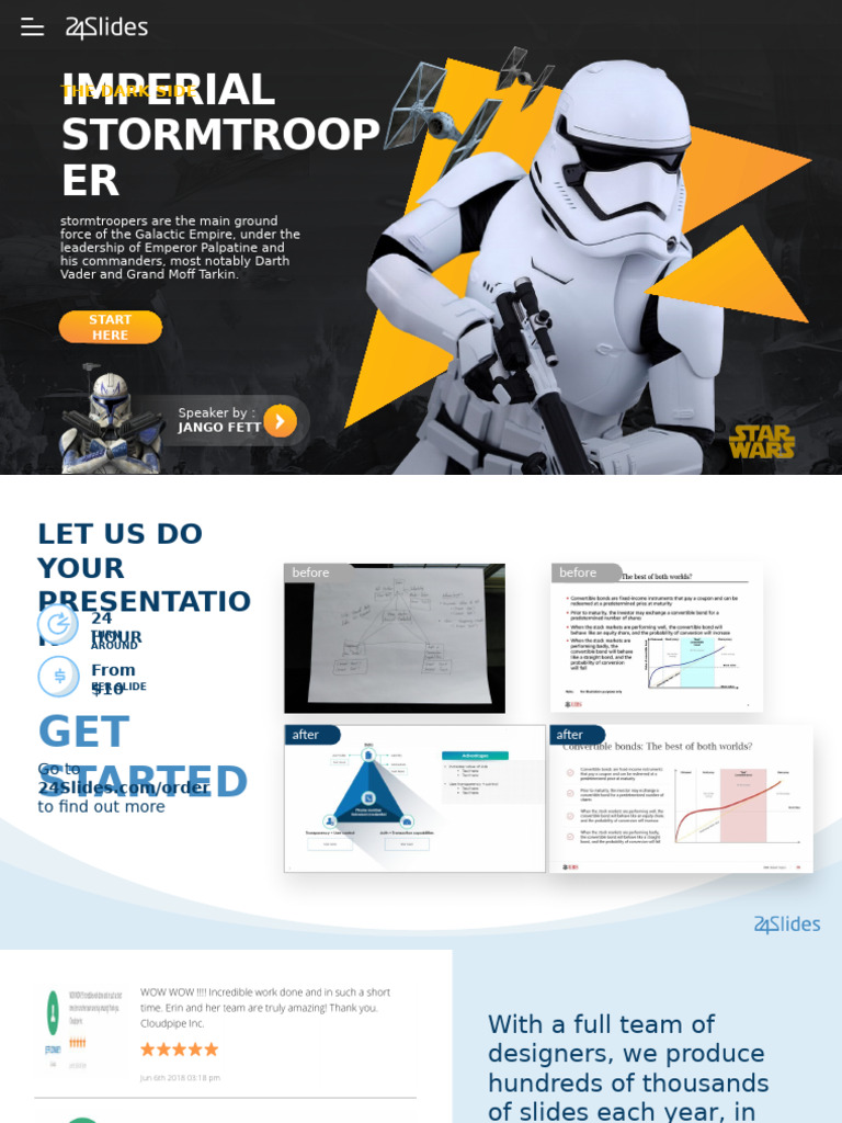Star Wars PPT Template - Creative - 10 Slides - REV 1 | PDF | Galactic ...