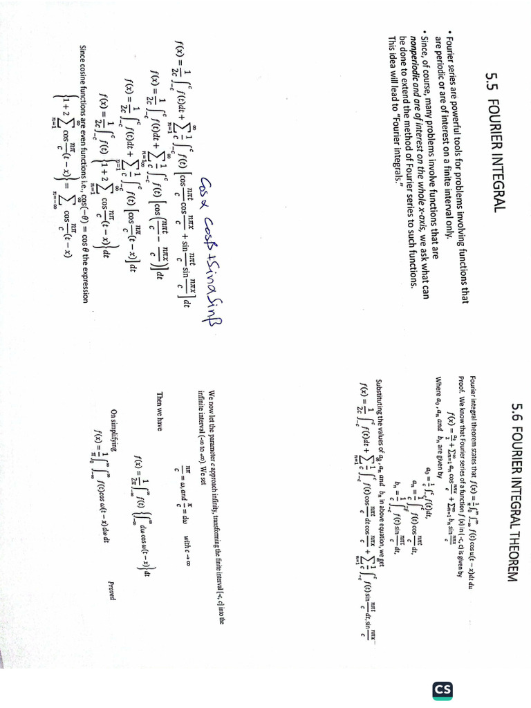 Fourier Integral Theorem | PDF
