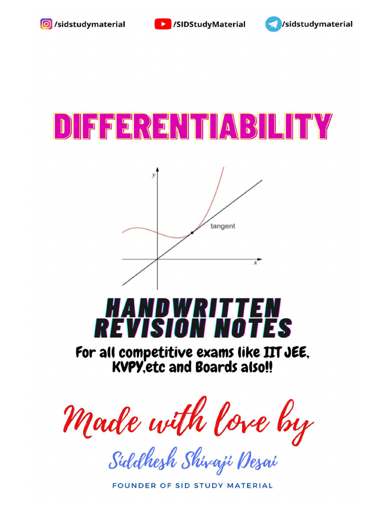 Differentiability | PDF