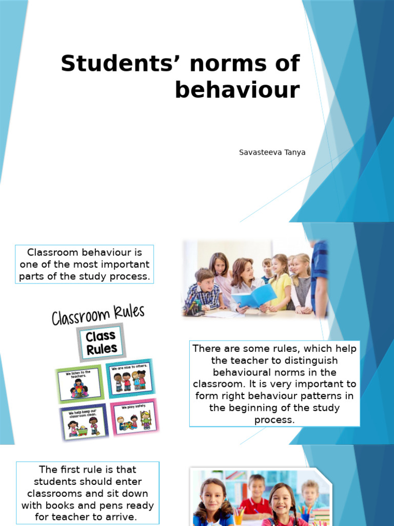 Classroom Behavior Norms for Students | PDF | Teachers