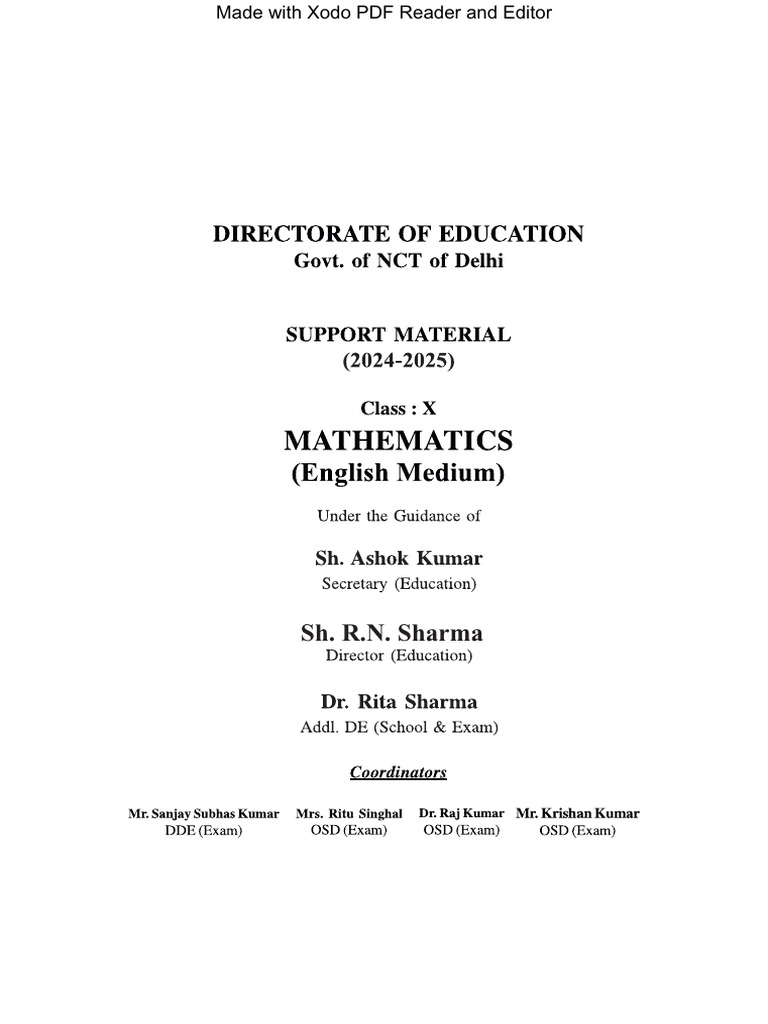 Class10 Mathematics EM Optimize | PDF | Mathematical Objects | Mathematics