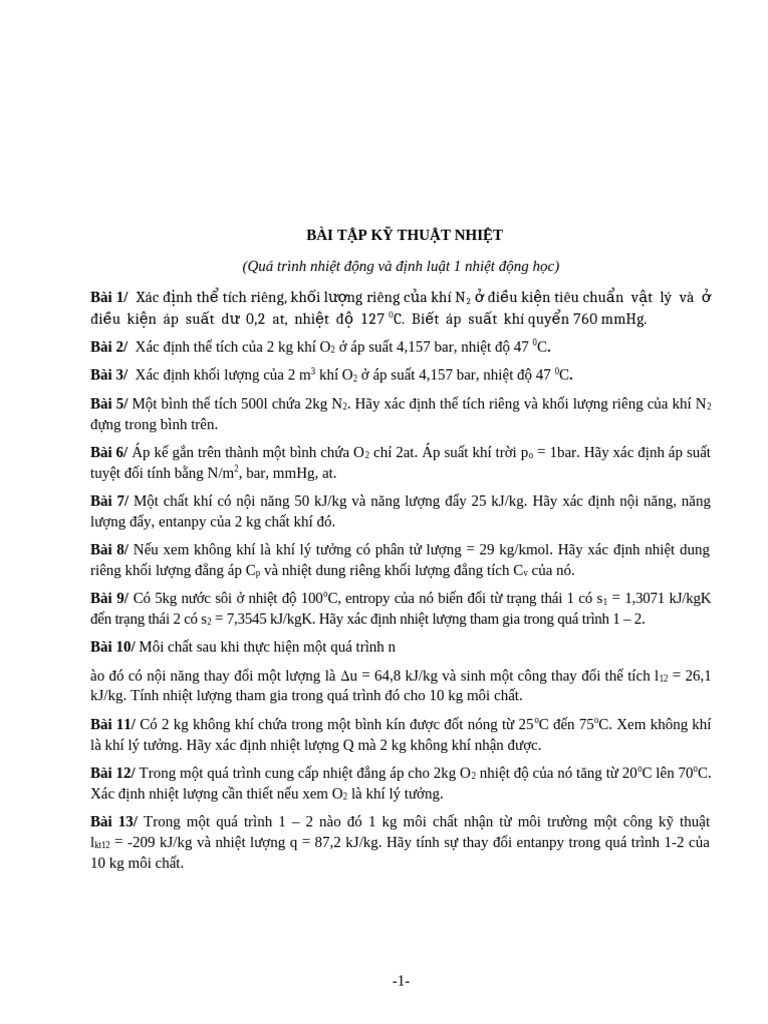 Bai Tap KTN Co Khi 1 | PDF