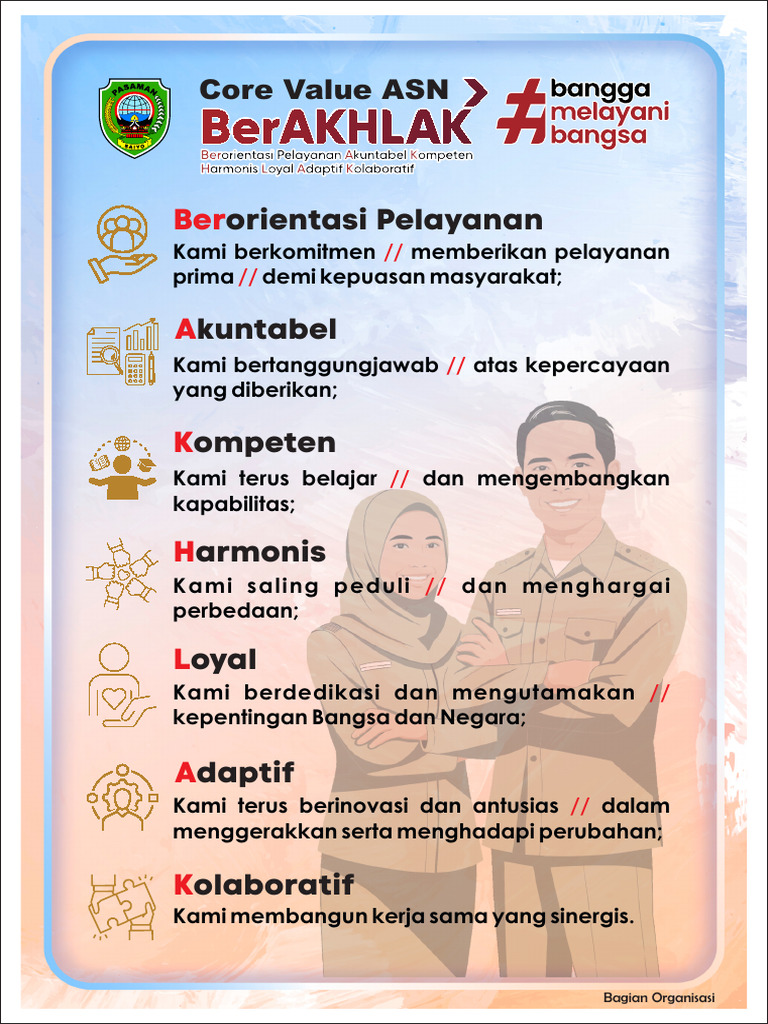 Core Values ASN BerAKHLAK A4 | PDF