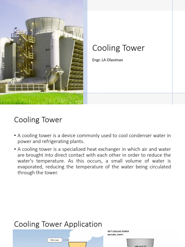 Cooling Tower Design and Analysis Guide | PDF | Humidity | Engineering ...