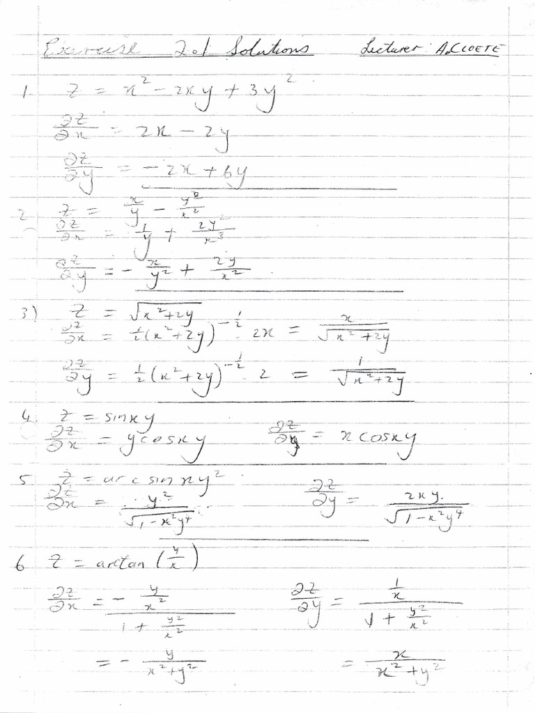 Solutions Ex2.1 PartDiff | PDF
