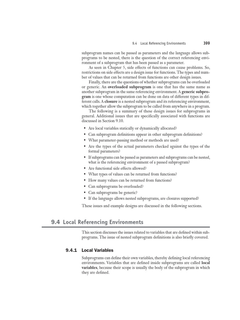 03 Local Referencing Environments Pdf Variable Computer Science Parameter Computer