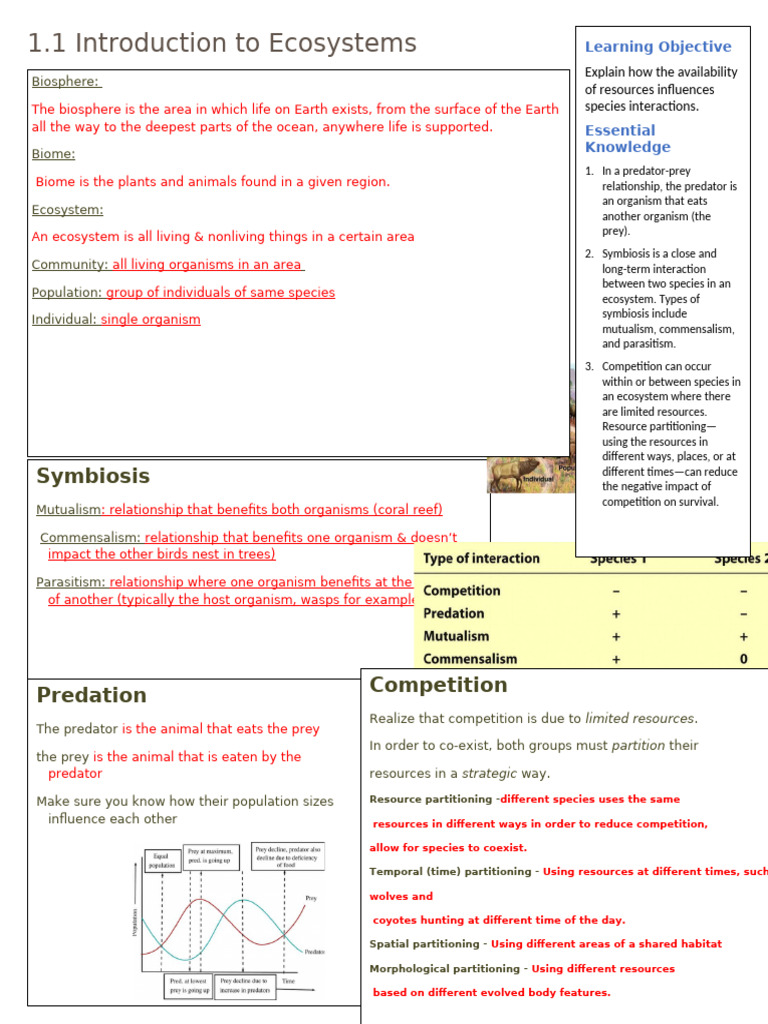 APES Unit 1 Notes Frames-1-2 | PDF | Food Web | Primary Production