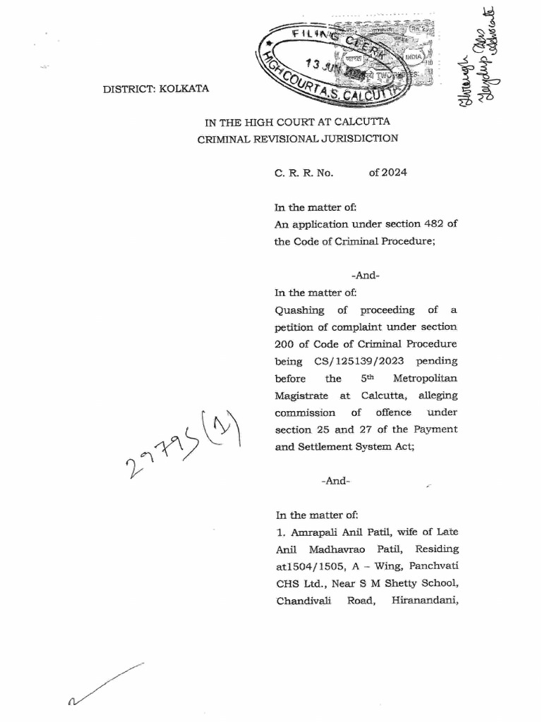Amrapali Patil Cs 125139 of 2023 | PDF