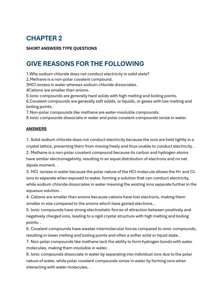 Chapter 2 Give Reasons-1 | PDF