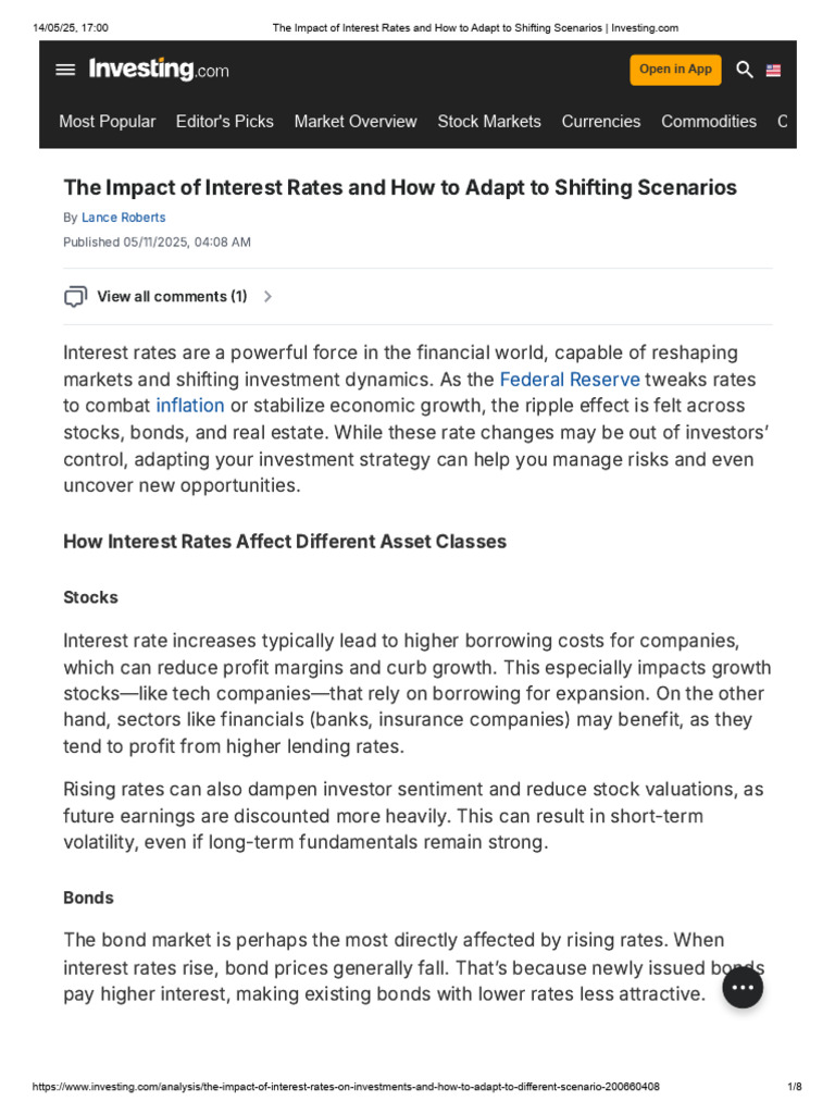 The Impact of Interest Rates and How To Adapt To Shifting Scenarios ...