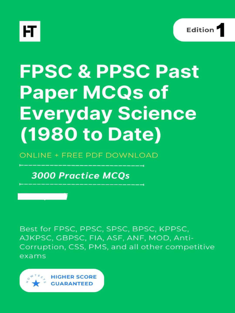 FPSC & PPSC Past Paper Mcqs Everyday Science | PDF
