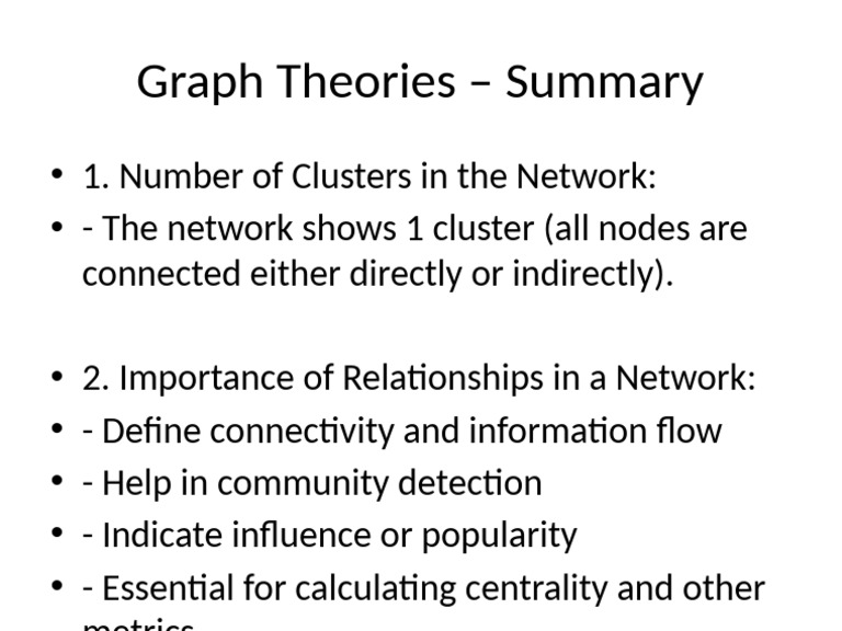 Graph Theories Summary | PDF