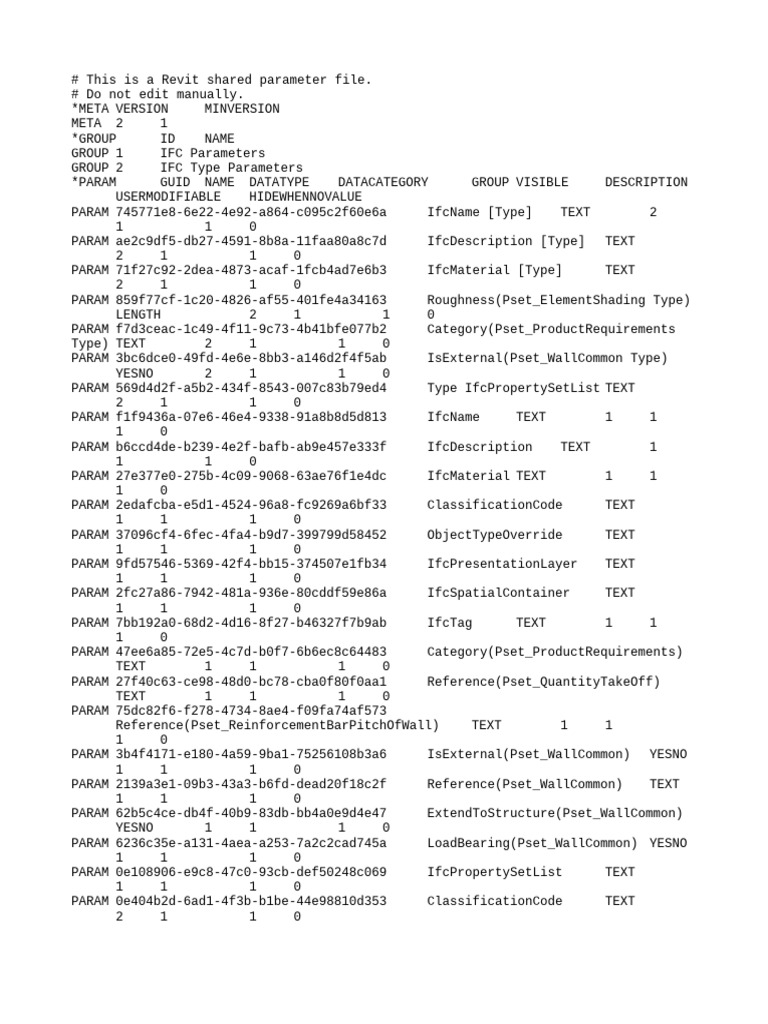 شقة داخلي.ifc.sharedparameters | PDF | Software Engineering | Computer Programming