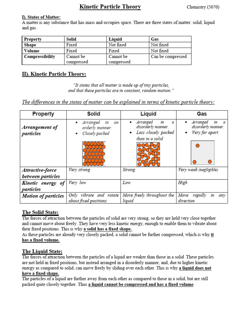 Kinetic Particle Theory 250514 200123 | PDF | Gases | Liquids