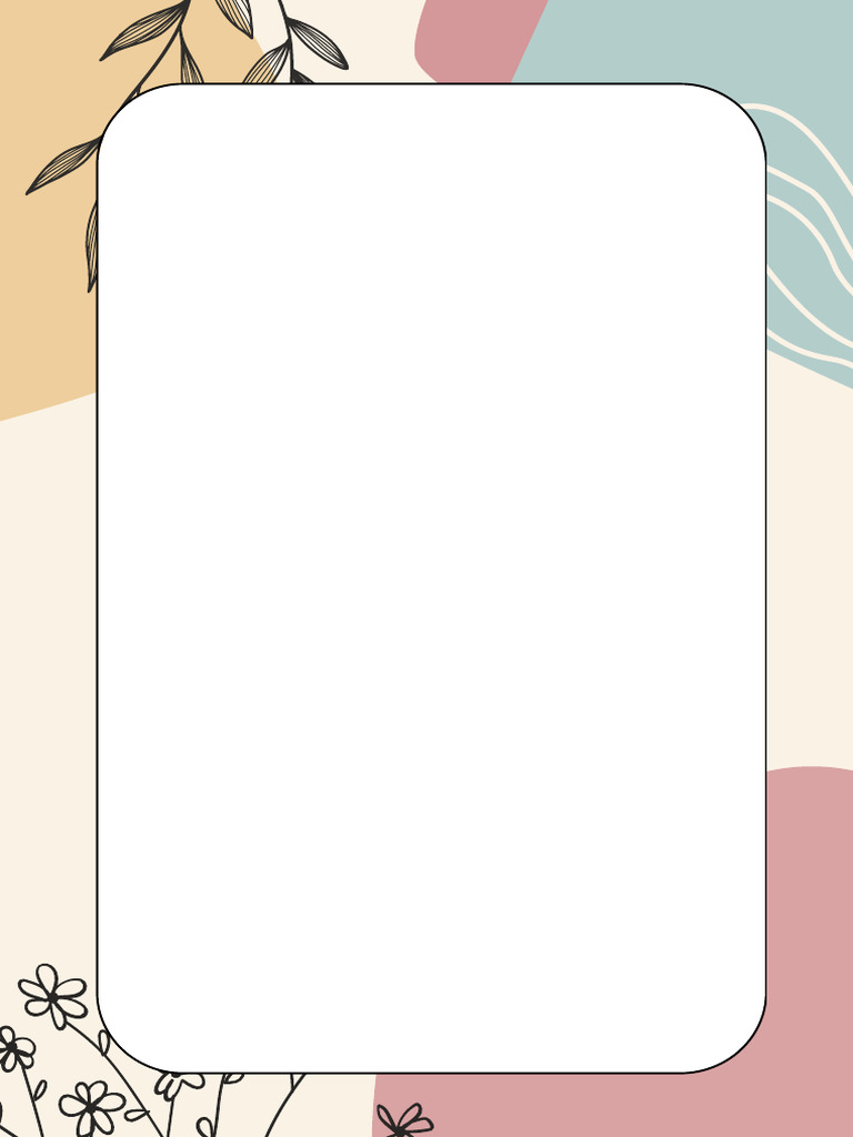 Pastel Colors Modern Minimal Portfolio Cover Page A4 Document | PDF