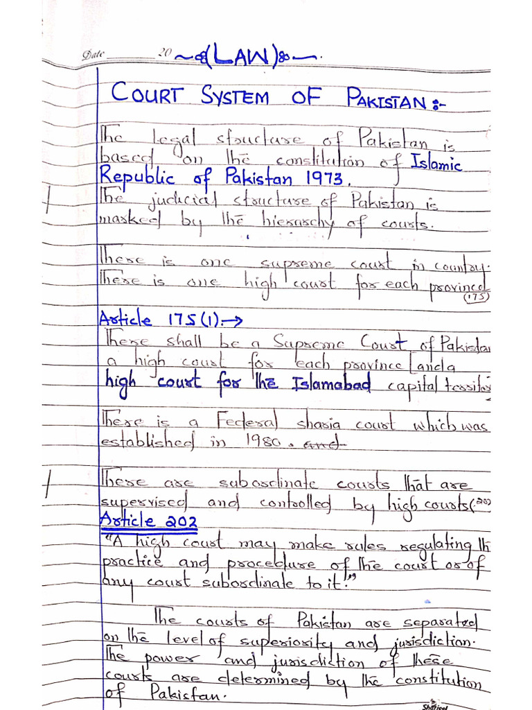 Legal System of Pakistan | PDF