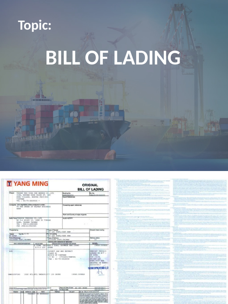 Understanding Bill of Lading Essentials | PDF | Bill Of Lading | Cargo