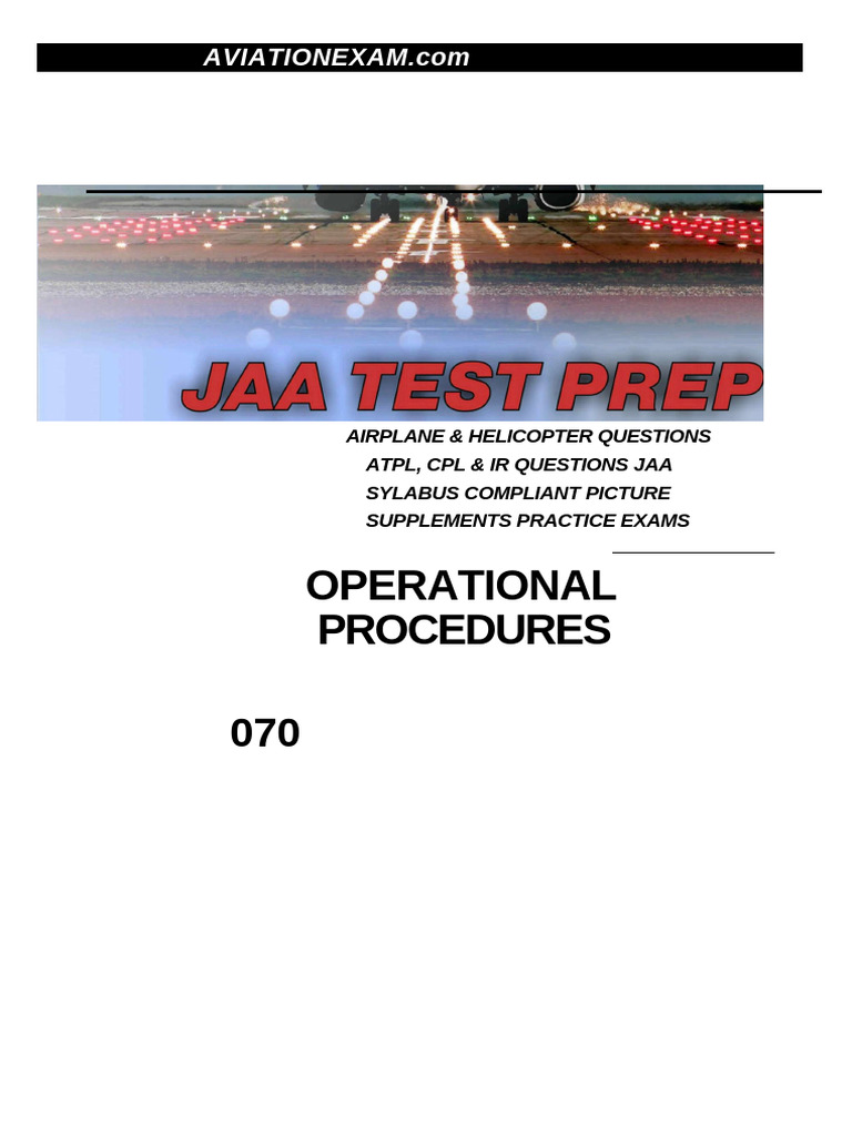 070 Operational Procedures | PDF | Visual Flight Rules | Instrument ...