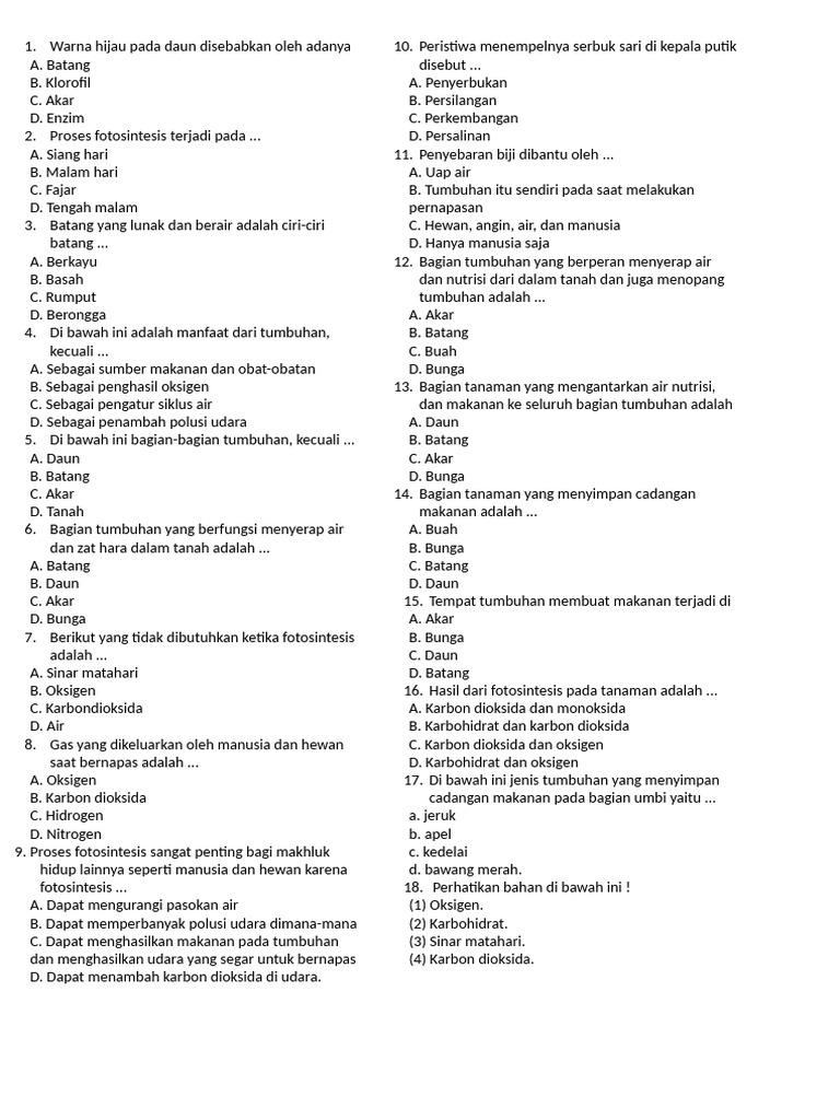 Ipas Kelas Iv Topik 1 | PDF
