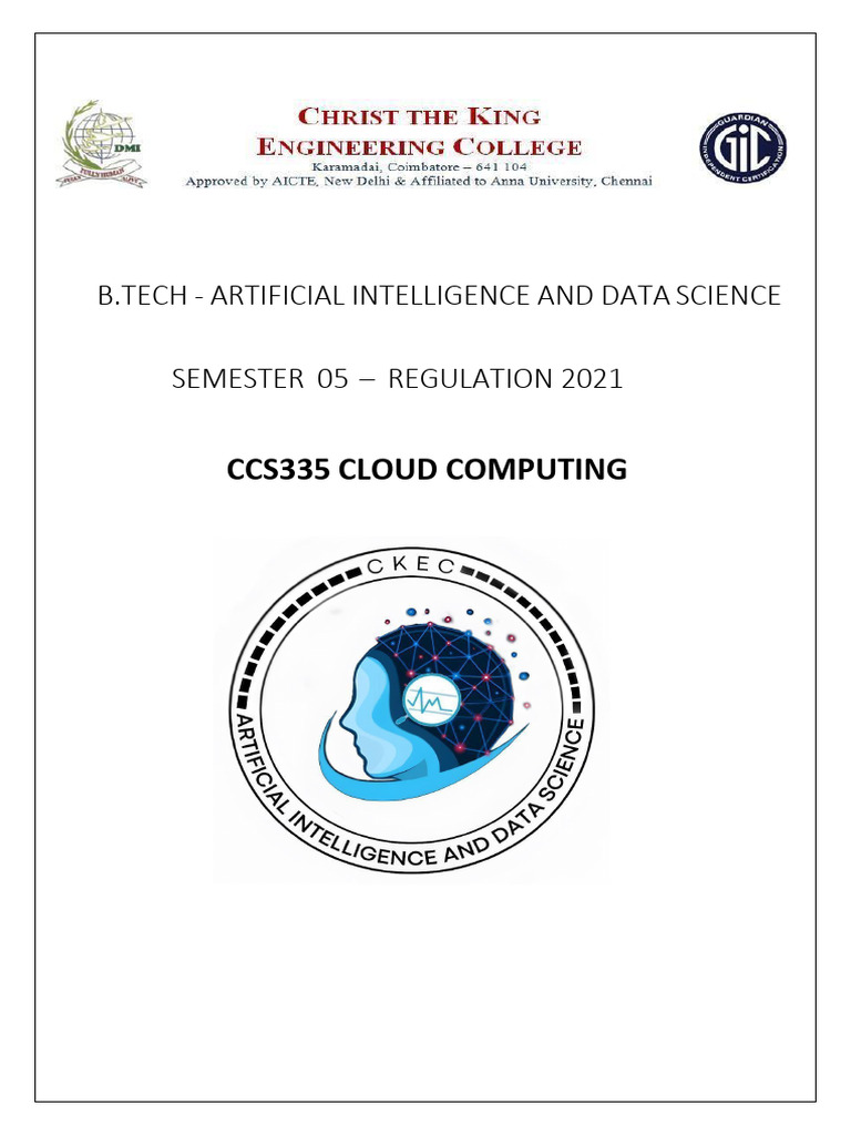 Ccs335 Colud Computing Lab Final | PDF | Apache Hadoop | Virtual Machine