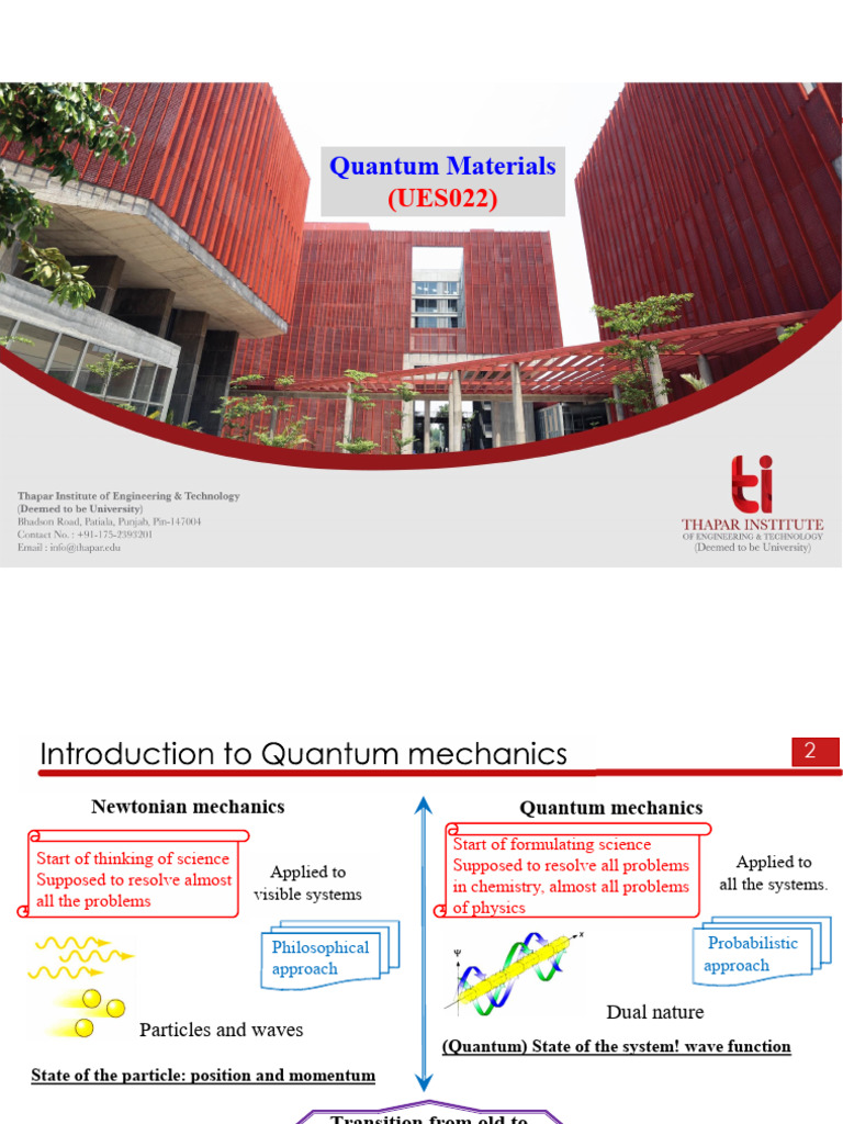 Introduction To Quantum Mechanics | PDF | Electron | Photoelectric Effect