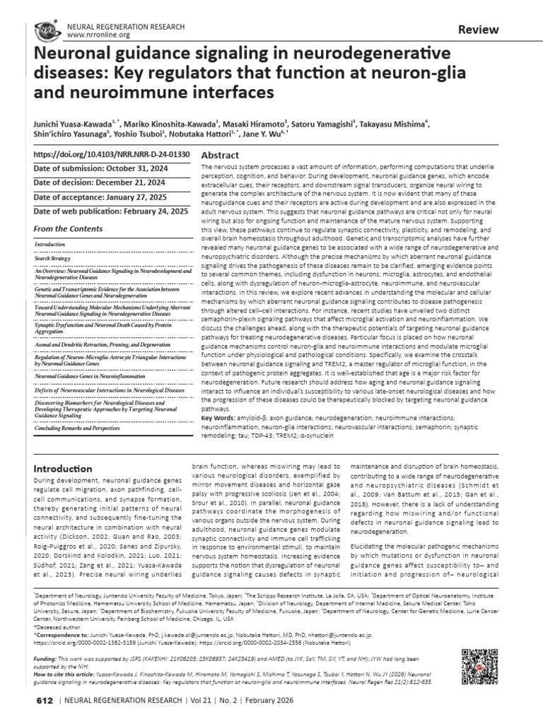 Neuronal Guidance in Neurodegeneration | PDF | Microglia | Nervous System