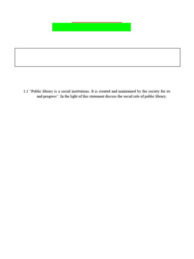 Mlie-106 Guess Paper of | PDF | Libraries | Public Library