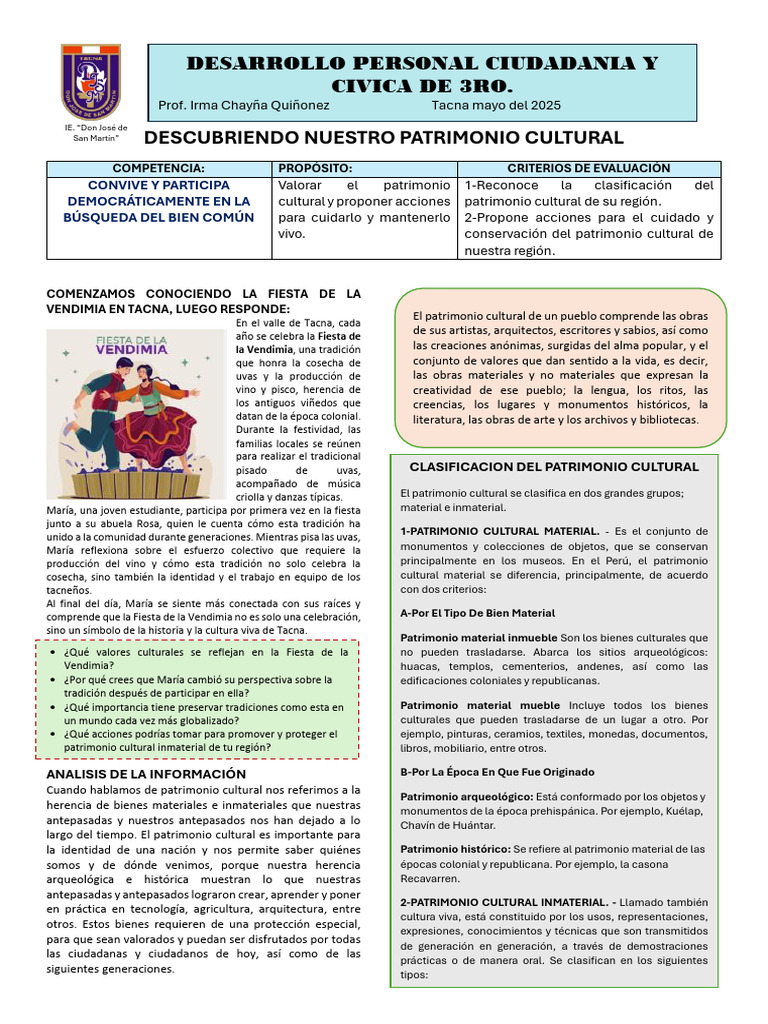 Descubriendo Nuestro Patrimonio Cultural | PDF | Patrimonio cultural | Bienes (Ley)