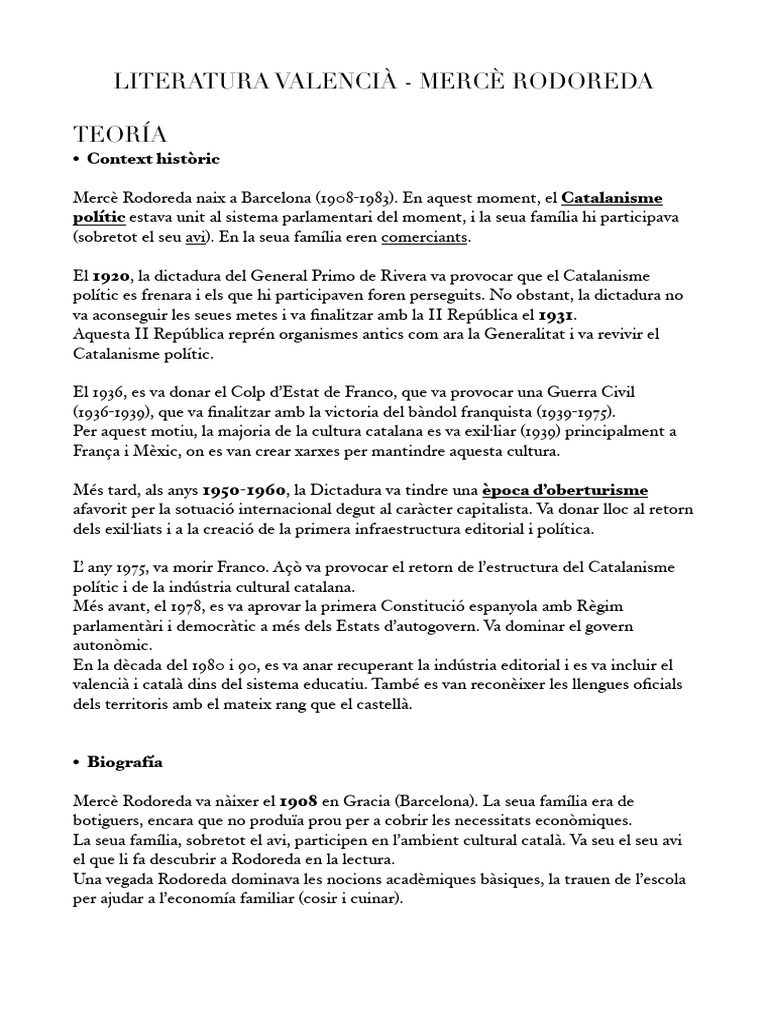 Mercè Rodoreda | PDF