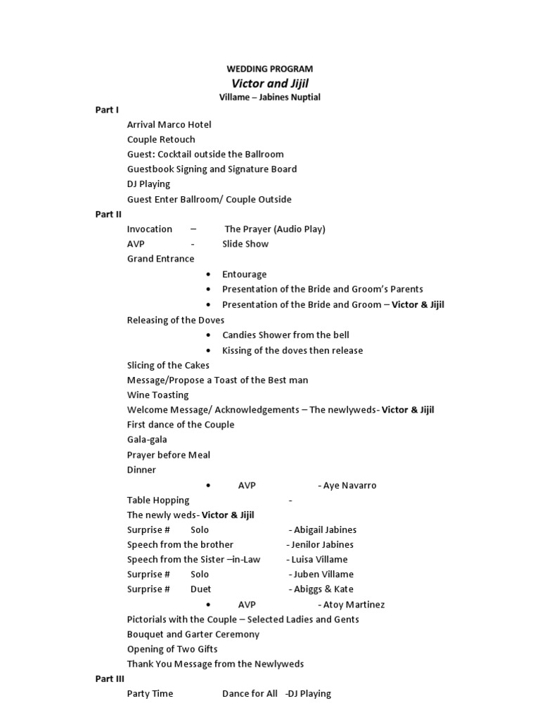 Wedding Program | PDF