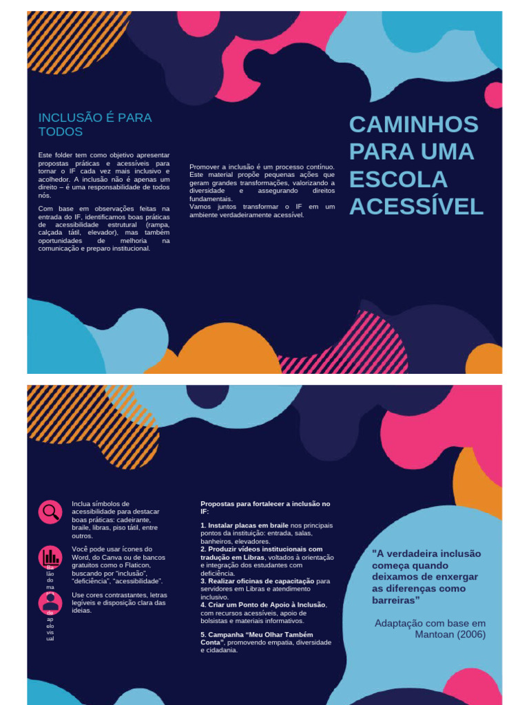 Folder Acessibilidade IF Pronto | PDF | Acessibilidade